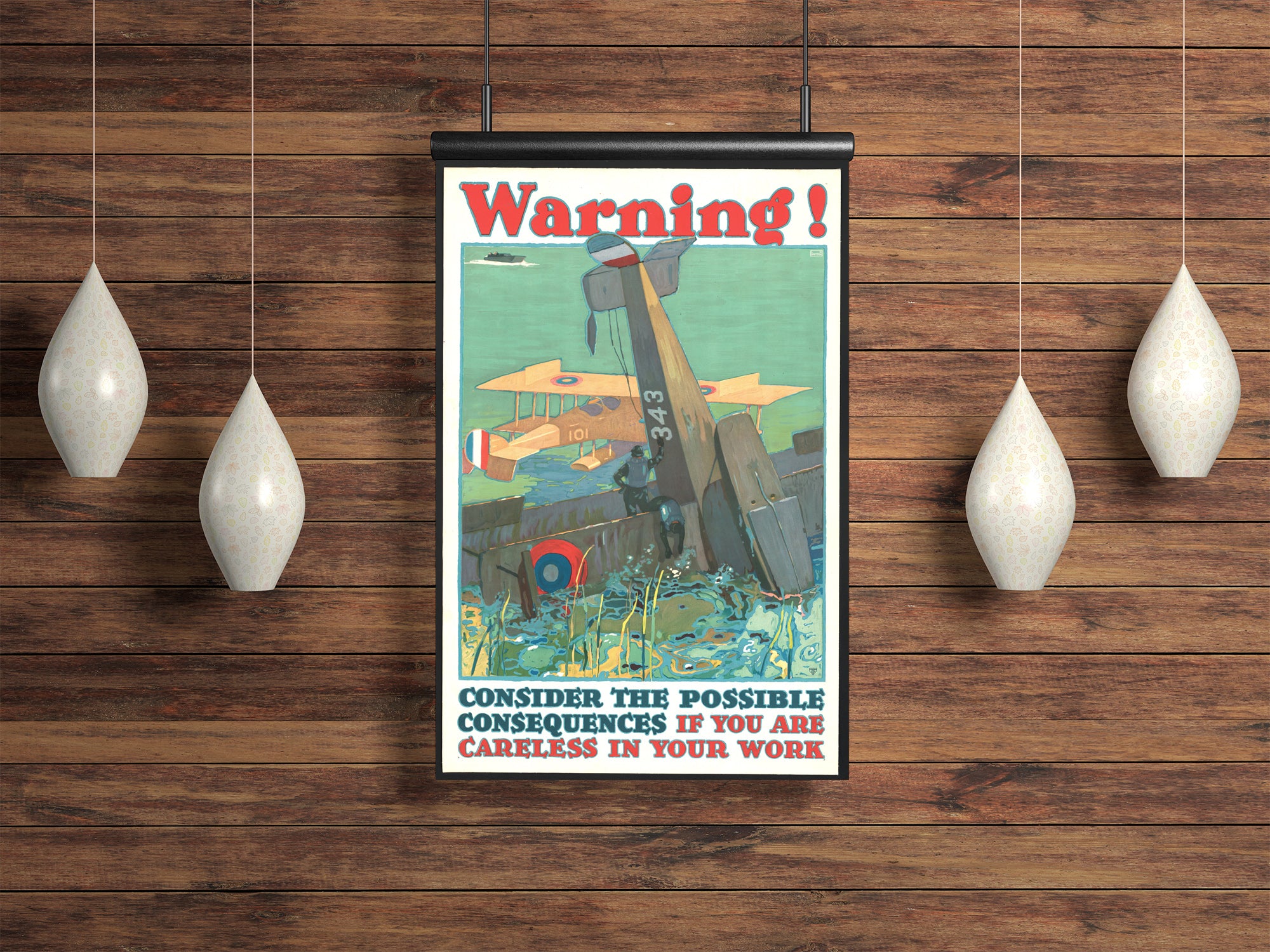 "Warning!" - Careless Work – GreatWarDecor